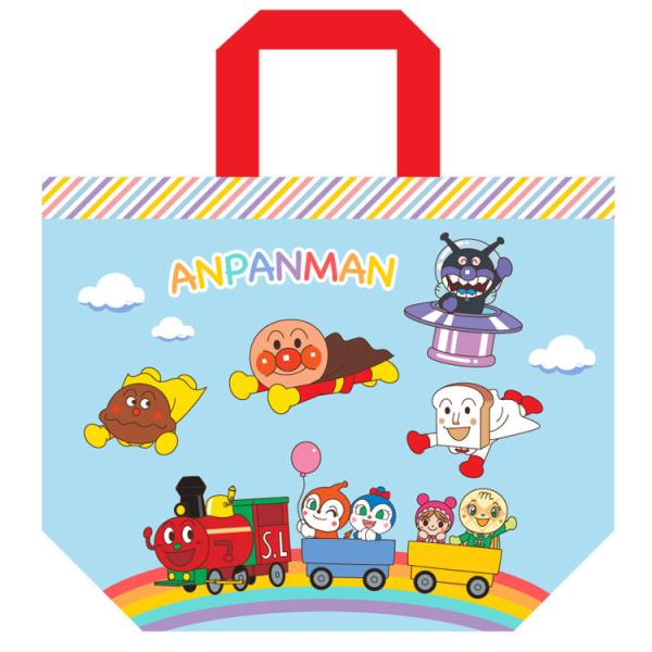 〔Anpanman〕アンパンマンのトートバッグ☆彡【サイズ】　本体：約H27×W36×D15cm　持ち手の長さ：約33cm【素　材】ポリエステル【仕　様】内ポケットつき、開口部ホックつき【生産国】中国※　画像はあくまでも商品イメージになりま...