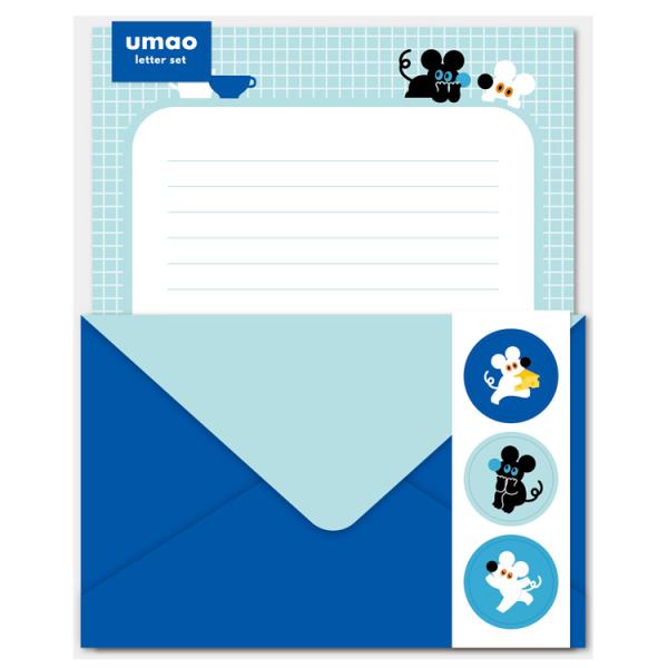 ［商品仕様］【サイズ】 便箋：約W140×H180mm 封筒：約W148×H98mm シールシート：約W35×H95mm パッケージ：約W155×H185×D2mm 【素 材】紙 【内 容】便箋6枚、封筒3枚、シール1枚(3ピース) 【生産...