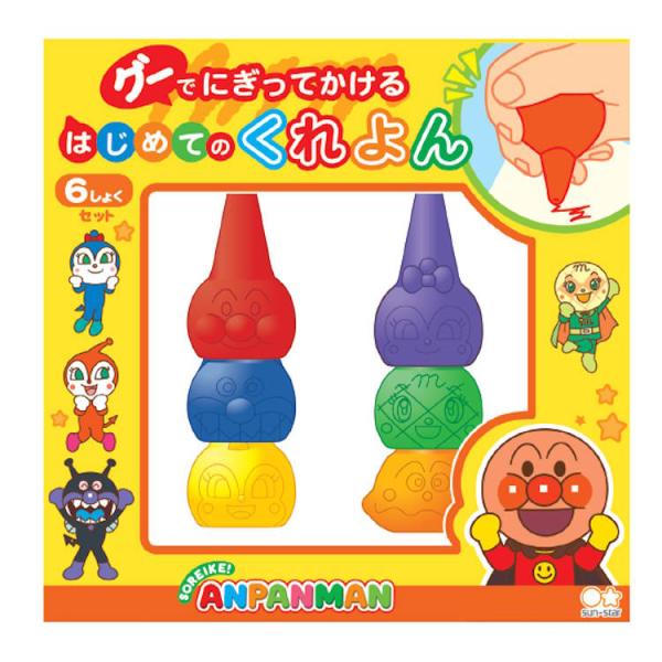 ［商品仕様］【本体サイズ】約H55×W31×D31mm【パッケージサイズ】約H174×W142×D50mm【重量】約134g【材質】ワックス・ポリエチレン・顔料【生産国】中国【内容】くれよん：6本【年齢の目安】1.5歳ごろから［特記事項］※...