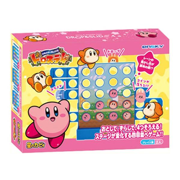 ［商品仕様］おとして、ずらして、4つそろえる！ステージが変化する四目並べゲーム!! 【サイズ】約H200×W230×D97mmパッケージ：約H185×W250×D55mm【セット内容】 カービィのコイン(ピンク)：10枚ワドルディのコイン(...