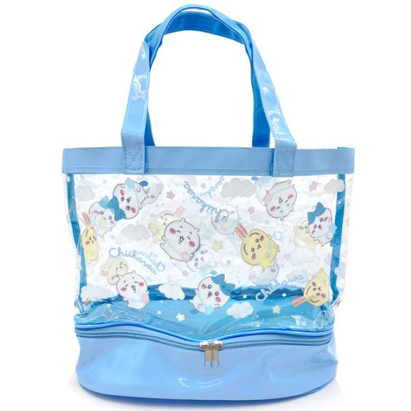 ［商品仕様］「ちいかわ」のサマーグッズが新登場！仕切りが2箇所で使いやすい♪【サイズ】約W330×H300×D160mmmm【素材】ポリエステル、塩化ビニル樹脂【生産国】中国［特記事項］※画像はあくまでも商品イメージになります。実際の商品と...