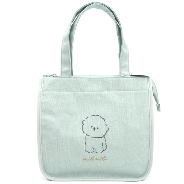 ［商品仕様］【サイズ】約250×240×125mm【素材】コットン、アルミ、PVC合皮、亜鉛合金【仕様】内側：アルミシート【生産国】中国【特長】おしゃれなバイカラーのパイピング仕様♪［特記事項］※画像はあくまでも商品イメージになります。実際...