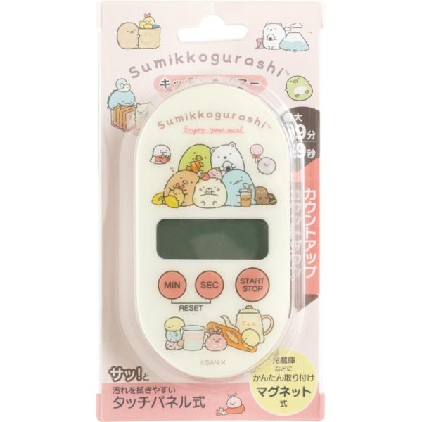 ［商品仕様］【サイズ】約105×55×20mm【素材】ABS樹脂【生産国】中国【仕様】　背面マグネット付　使用電池：LR44ボタン電池2個（別売）　セット時間：1秒〜99分59秒まで　秒単位でカウントダウン・カウントアップ　アラーム：約60...