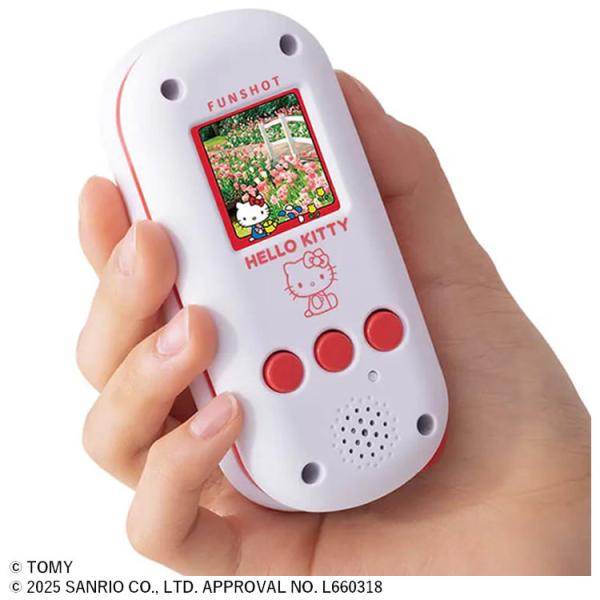 ［商品仕様］ダイレクトシャッターで「3秒」で起動！撮りたい「今」を切りとる、毎日のためのデジタルトイカメラ！サンリオキャラクターズのオリジナルフレーム・スタンプは100種類！撮った画像はスマホに転送可能！ 【サイズ】約W160×H160×D...