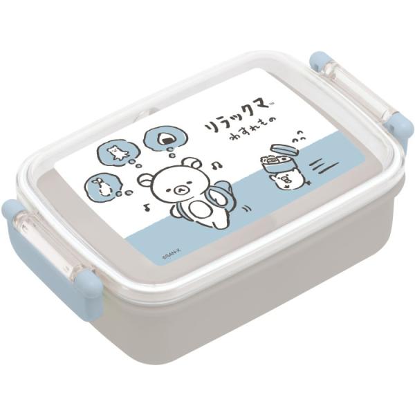 ［商品仕様］2点ロック式の1段弁当箱です。ゆるっとしたデザインのリラックマたちをランチタイムにお届け！ランチにちなんだリラックマたちのくすっとする姿に癒されるね♪【サイズ】約105×170×60mm【容量】450ml【素材】　ケース・仕切り...