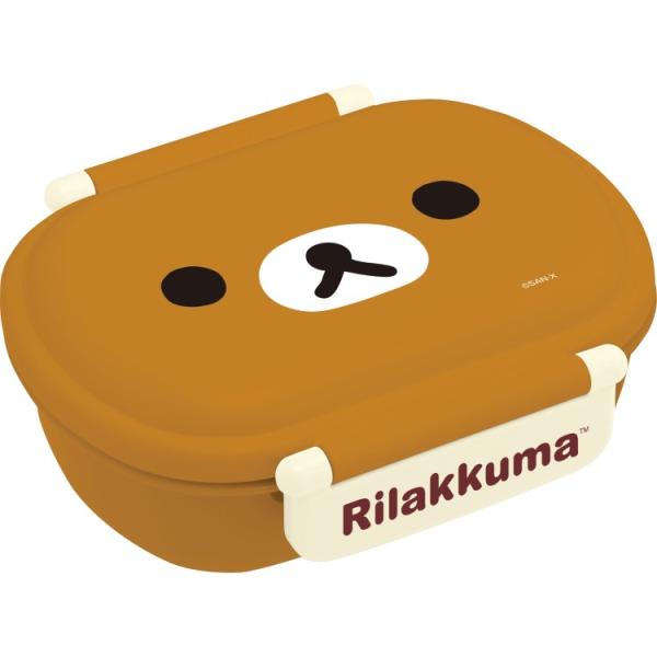 ［商品仕様］ふわっと盛れる2点ロック式の弁当箱です。人気のリラックマのスタンダードデザイン！どアップのフェイスデザインがちょっぴり懐かしくて今っぽいね♪【サイズ】約120×145×50mm【容量】360ml（中子130ml×1個）【素材】　...