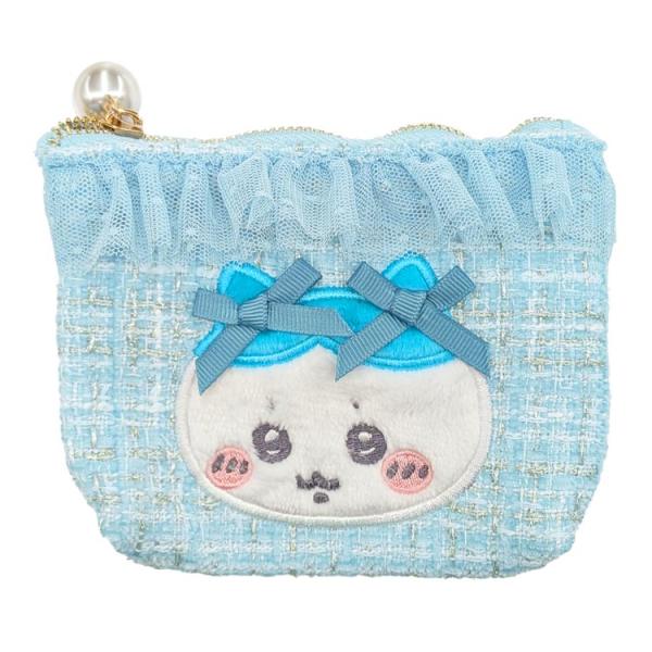 ［商品仕様］チュールフリル×ツイードで上品＆かわいい！キャラクターの顔がアップリケに♪パールのチャームが上品！【サイズ】約W135×H95×D25mm【素材】ポリエステル【原産国】中国［特記事項］※画像はあくまでも商品イメージになります。実...