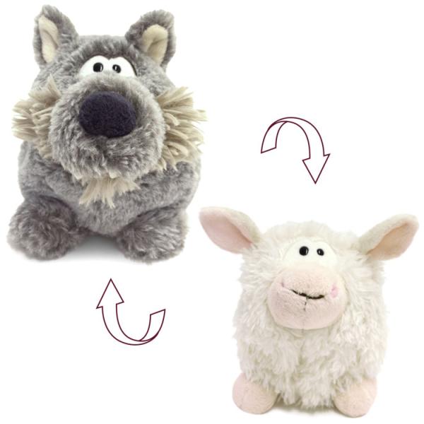 ［商品仕様］くるっと変身！ひっくり返すと別キャラに！ 【サイズ】約15cm 【素材】ポリエステル 【生産国】中国［特記事項］※画像はあくまでも商品イメージになります。実際の商品と色や仕様が異なる場合がありますので、予め御了承ください。