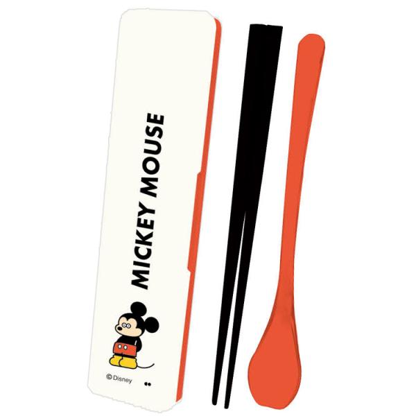 ［商品仕様］まん丸な目が特徴的なイラスト 松本セイジ×ディズニー のランチ雑貨箸とスプーンがセットになったコンビが登場【サイズ】ケース／約205×52×23mm箸／195mm　スプーン／180mm【素材】AS、PP、ABS［特記事項］※画像...