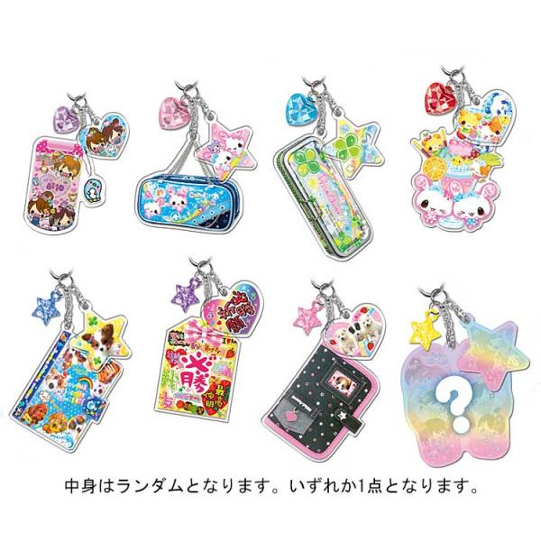 ［商品仕様］ハートや星型のナスカン付き!キラキラストーン付き★【サイズ】本体：約W50×H113×D3mmパッケージ：約W85×H100×D4mm【種類】全8種類(シークレット1種類含む)【内容】いずれか1点【素材】アクリル、亜鉛合金【原産...