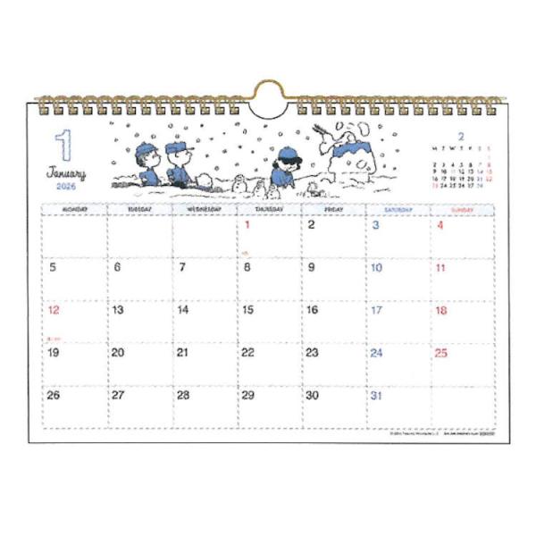 ［商品仕様］【本体サイズ】約H215×W297×D10mm【パッケージサイズ】約H245×W310×D10mm【重量】約135g【材質】紙・スチール【生産国】日本【内容】月間カレンダー：12枚※メーカーの都合により、発売日、及び、仕様が変更...