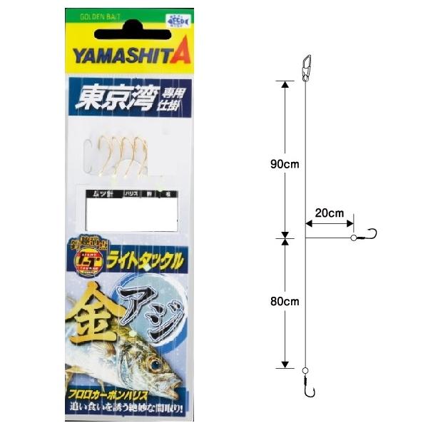 仕掛全長：1.7m　針/号：ムツ針(金)/10号　ハリスー幹：1.5-1.5