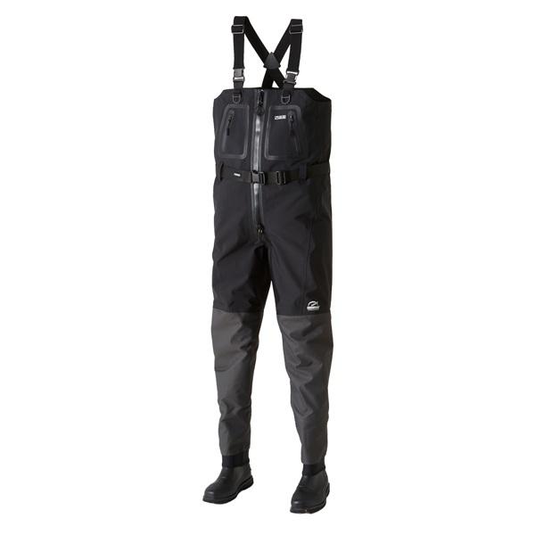 完全防水フロントZIP付き透湿ウェーダー●YKK「アクアシール」防水ファスナーを採用。着脱、移動時の体温調整など様々な快適性を追求したフロントオープンモデル●上下からの開閉が可能なダブルスライダー仕様。アッパー素材は通気性と耐久性を兼ね備え...