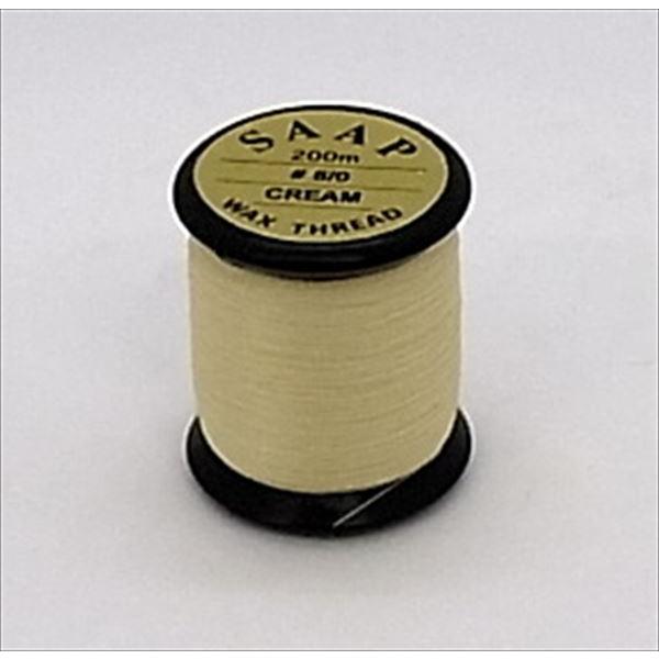 スレッドがツイストされています、つぶれ難くマテリアルを少ない回数で巻きとめることが出来ます。ホワイトワックスを施して使用するとその特徴が顕著になります。