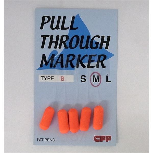 波状にリーダーをフローター内に通して使用ください。移動可能なうえキャスティングへの負担を最小限におさえます。フライ（毛鉤）のウエイト（重さ）によってマーカーのサイズを変更して使用します。