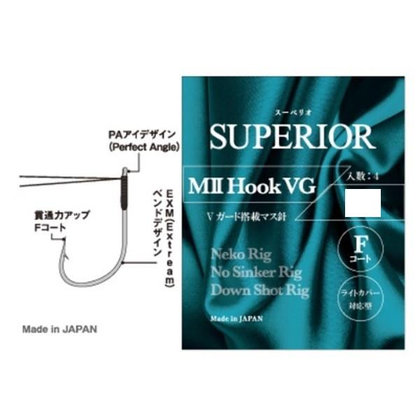 折れ対策の粘り強いマテリアル選定に、貫通力アップ用のポイントデザイン＆Fコート、更にシャンクに備えた2本のケンが特性のMIIフックに障害物回避とフッキングバランスを追求した。Vガード装着の細軸ガード付きマス針。ワンモアフィッシュを獲るための...