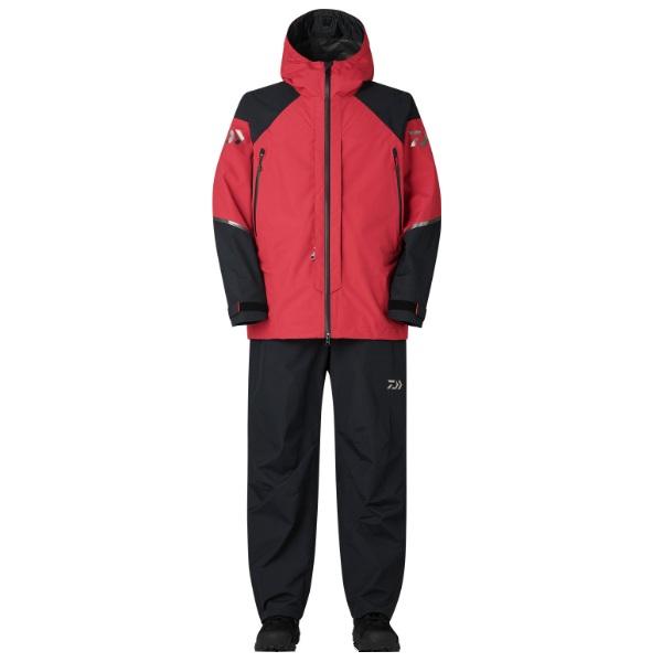 春夏向けの快適な磯用レインスーツ。磯釣りや船釣りにおすすめのレインスーツ。船釣りの際やフローティングベストを着ていても目立つように肩部分にロゴを配置。2.5層レイン素材のため、軽量ながらもしっかりとした生地で磯のようなハードな環境下でも安心...