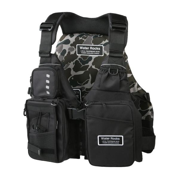 ウェーディングの最初の一着としては機能性十分なライフベストです。ウエストハーネス仕様でわずらわしい股ヒモがなくスタイリッシュで、強固な素材と十分な浮力は高い安心感があり、釣りに集中できます。全6色でカラーが選べファッショナブルに釣りができます。