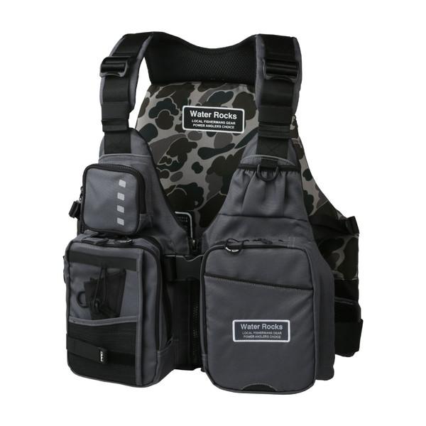 ウェーディングの最初の一着としては機能性十分なライフベストです。ウエストハーネス仕様でわずらわしい股ヒモがなくスタイリッシュで、強固な素材と十分な浮力は高い安心感があり、釣りに集中できます。全6色でカラーが選べファッショナブルに釣りができます。
