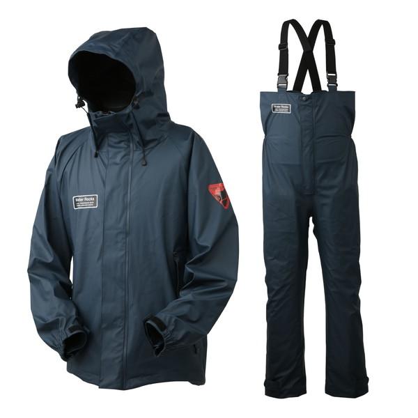 待ってました！コスパ最強のPUレインスーツ！防水性が最強で魚の血や潮などの汚れが「ザーッ」と洗い流せます。あえて裏地を無くし軽量、コンパクトな仕様にしています。これがすごくいい！