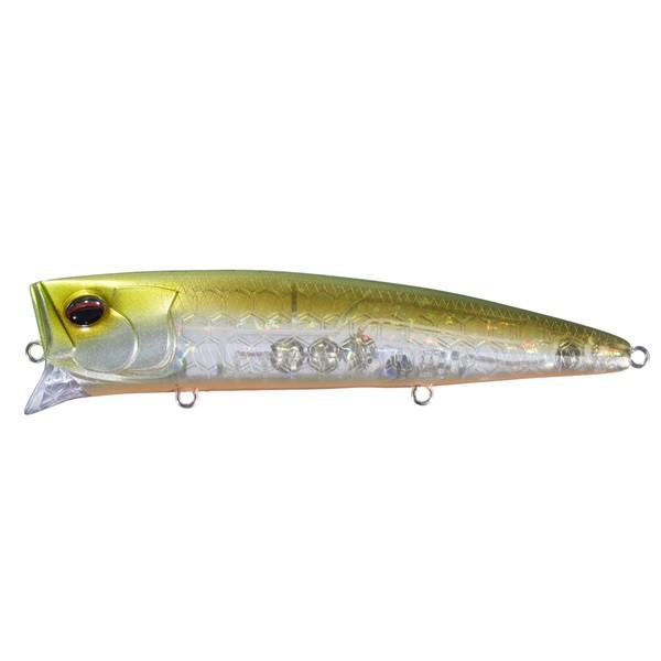 モーゼ145Fはターゲットをトップレンジに誘い出して食わせることにこだわった表層特化型ウェイクベイトである。一般的なボディとウェイトで出せるピッチを超えるべく、軽量ハニカムスーパーHPボディと突き詰められたラインアイ・ウェイト配置によりタイ...