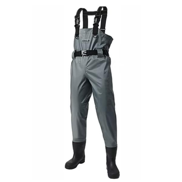 お子様の安全性を考えて、軽くて動きやすいナイロン素材を採用したジュニアウェーダー。 胸まで覆う万能型のチェストハイウェーダー。 胸元まで丈があるため、深い水深から浅瀬まで、海や川など、あらゆる釣り場でオールマイティーに使用できる定番のウェー...