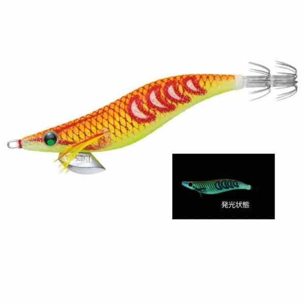 サイズ：３．５号 ウェイト：２６ｇ 沈下速度：３．５秒／ｍ とにかくアピールに特化させた超高視認ハイアピールカラー。 ダブルグローボディ：夜光（波長：５２０ｎｍ）の発光力と、ブルー夜光（波長：４８８ｎｍ）の視認性を併せ持つ、イカが最も興味を...