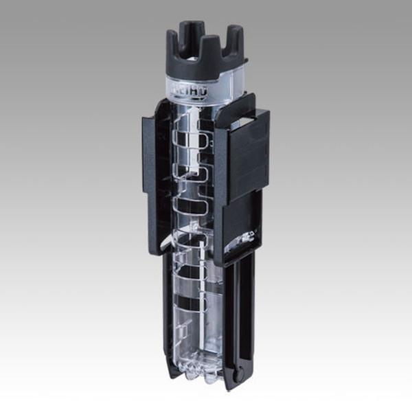 バケットマウスシリーズ、ランガンシステムボックス専用、傾斜スライド式のロッドスタンド。従来のスタンドとは異なり、直立姿勢の『スタンダードスタイル』、スタンドがお辞儀するように倒れる『スライドスタイル』、スタンド本体の装着面は背面でも側面でも...