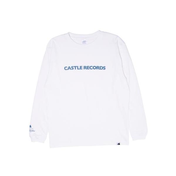 《CASTLE-RECORDS》LONG T-shirts!!■COLORWHITE x BLUE■SIZES, M, L, XL, 2XL■厚さ5.6オンス■素材綿 100%[S] 身丈:65cm 身幅:49cm 肩幅:42cm 袖丈:6...