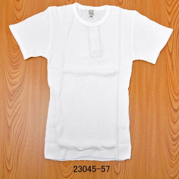 Alpha　アルファ23046-57ワッフルクルーネック半袖Tシャツオフホワイトサイズ：L中国製綿100％<サイズ対応表>  　S　身長155cm-165cm　胸囲80cm-88cm　 　M　身長165cm-175cm　胸囲88...