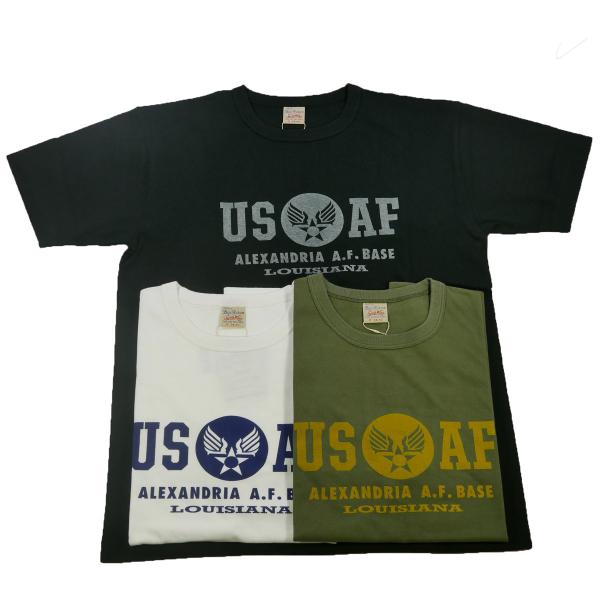Buzz RicksonsバズリクソンズBR79397 USAF LOUISIANAプリント 半袖Tシャツ101 WHITE 119 BLACK149 OLIVEサイズ：M L XL XXL綿100％ アメリカ製(日本サイズ)※商品写真のカ...