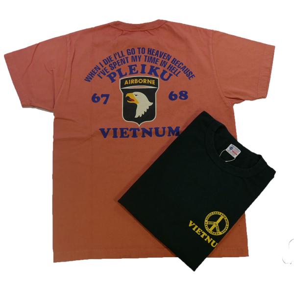 Buzz RicksonsバズリクソンズBR79623 PLEIKU VIETNUMプリント 半袖Tシャツ119 BLACK164 L REDサイズ：M L XL綿100％ アメリカ製(日本サイズ)※商品写真のカラー等につきましては実物のも...