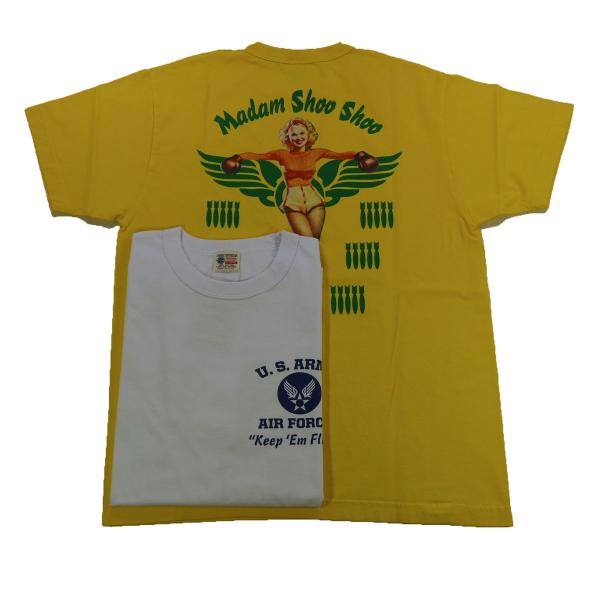 Buzz RicksonsバズリクソンズBR79708 I Musi Going To Waistプリント ピンナップガールプリント 半袖Tシャツ101 WHITE 143 L.GREENサイズ：M L XL綿100％ アメリカ製(日本サイ...