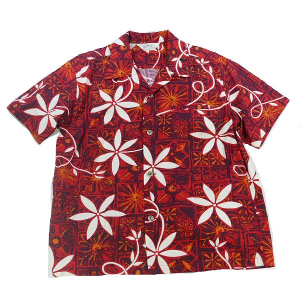 東洋SH39493 TYPEWRITER COTTON OPEN SHIRT “BLUE HAWAII” 165) REDサイズ：M L XL XXLコットン100％Late 1950s / Typewriter Cotton / Over...