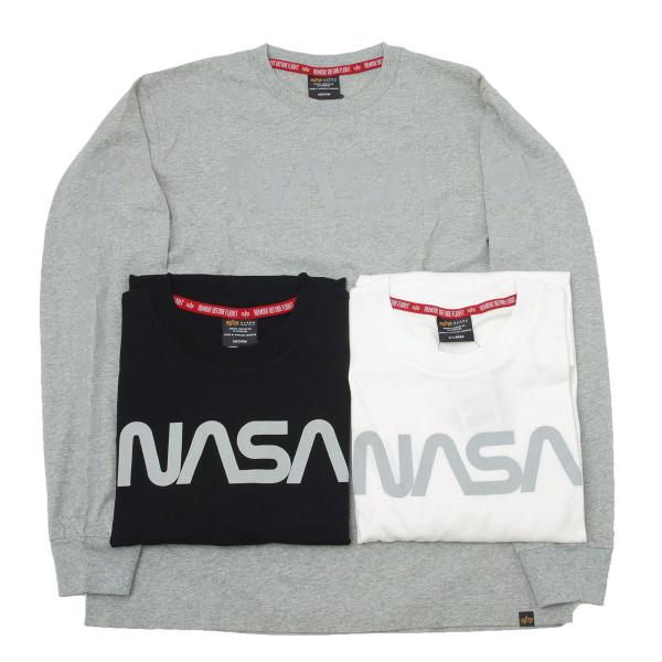 AlphaアルファTC1432アルファ×NASA 長袖Tシャツ1101ブラック1102ヘザーグレー1118ホワイトサイズ　M L XL中国製素材  綿100％サイズ対応表 サイズ 胸囲 　M　88cm-96cm　 　L　96cm-104cm...