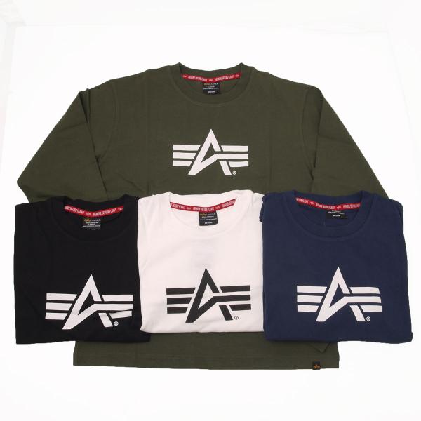 AlphaアルファTC1568-0Aマーク 長袖Tシャツ001ブラック004ネイビー018ホワイト021A.グリーンサイズ　M L XL中国製素材  綿100％サイズ対応表 サイズ 胸囲 　M　88cm-96cm　 　L　96cm-104c...