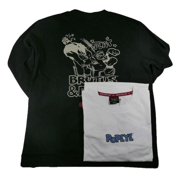 AlphaアルファTC1602-1ALPHA×POPEYEアルファ×ポパイ長袖Tシャツ001ブラック018ホワイトサイズ　M L XL中国製素材  綿100％サイズ対応表 サイズ 胸囲 　M　88cm-96cm　 　L　96cm-104cm...