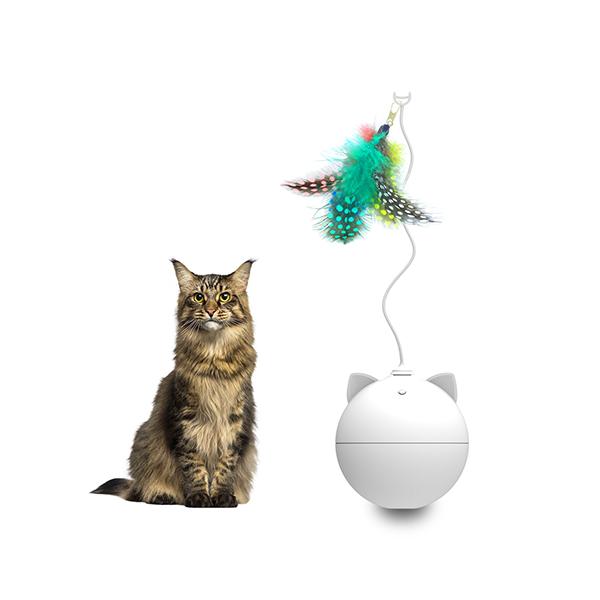 猫大人気のおもちゃです。良く遊びます！ボールタイプの猫用トイ。電動で３６０度ランダムにクルクル回転をして猫の興味を引き付けます。・猫じゃらしは２タイプ装備（ボールタイプ・羽タイプ）・猫耳がカラフルに光るＬＥＤ搭載・静音モーターで夜も静か・１...