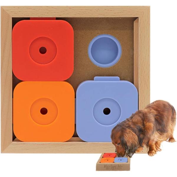 遊びを通して、探す楽しみやワンちゃんの賢さをより体感できます。おやつ探しでワンちゃんと絆を深められます。ワンちゃんと遊びながらしつけやトレーニング・コミュニケーションにも使えるスライドパズル型難易度レベルがあるので、段階的に使えます。簡単な...