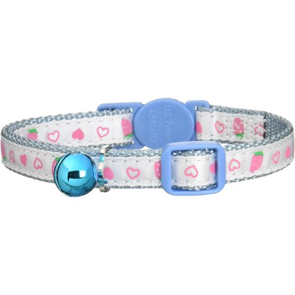 外れる機能付き首輪。適応：体重7kgまで首回り：19〜31cm材質：ナイロン【ネコポス便利用条件】代引き不可首輪は5個まで対応致します。複数を買い物かごに入れますと送料が650円になりますが後程こちらで250円に修正致します。