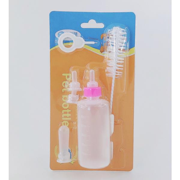 当店で輸入している哺乳器です。最大目盛りで50mlです。乳のみ猫用です。付属品哺乳瓶：1個乳首：1個（2個は不良の場合のスペアとして）乳首穴開け器具：1個洗浄ブラシ：1個