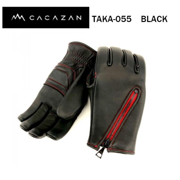 バイク用牛革 本革グローブ-------------------------------------------------------------------------品　番：TAKA-055カラー：ブラック （レッドステッチ）サイズ：...