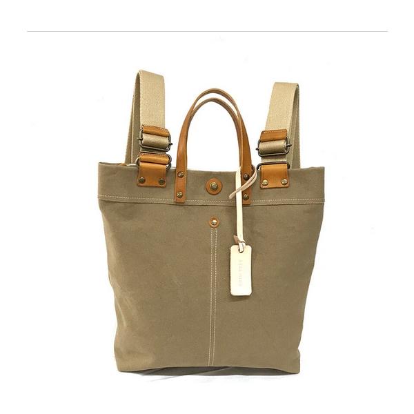 ■在庫なき場合ご予約にて！■素材　ハンプ　牛革（イタリア牛革）■サイズ　約33cm＊27cm＊9cm（最大値・ヨコ*タテ*マチ)■ポケット　側面　チャック1　内装　その他（ケータイ等）■日本製　600ｇ■パラフィン帆布（ロウビキ加工）で撥水...