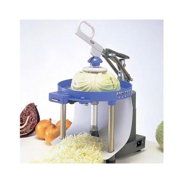 電源:単相100V消費電力:120W定格時間:15分外寸 250x300xH320重量 4.0kg厚み調整 0〜3.5mm処理能力；1個/2分●独自の刃物スライド機構の採用により「おいしい」キャベツの千切りがすばやく切れます●厨房の限られた...