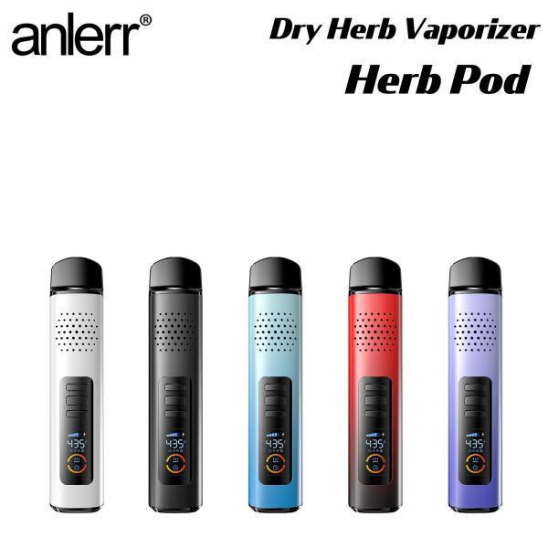 anlerr Herb Pod (ハーブポッド) は、加熱精度・味わい・使いやすさをまとめ上げたドライハーブ用ヴェポライザーです。大型のOLEDディスプレイを搭載し、温度や状態を直感的に確認可能。1℃単位の正確な温度調整と安定した温度維持に...