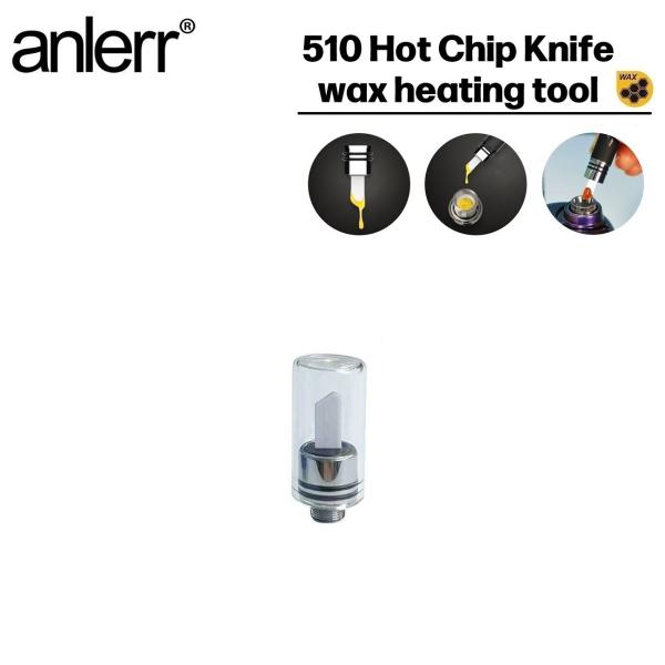 『anlerr』 Hot Chip Knife 510規格 510スレッド ホットチップナイフ 交換用 WAX用アイテム固まっているワックスを熱で溶かす510ホットチップナイフになります。ボングでvapingする時や、アトマイザーにワックス...