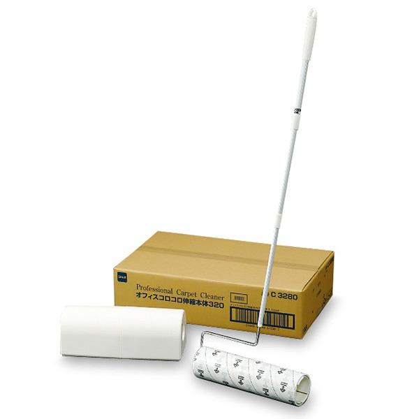 太巻業務用仕様でワイドにごみ取り。繊維に入ったホコリもキャッチカーペット用粘着モップ。型番：CL-664-703-0JAN：4904140572808製造販売元：株式会社テラモト