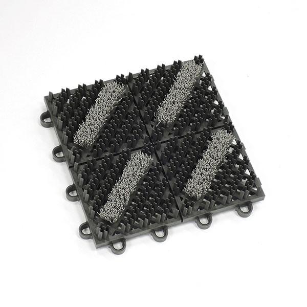 丈夫な極太ナイロンブラシ使用のジョイント式泥落としマット。凹凸が少なくヒールでも歩きやすい。型番：MR-096-072-5JAN：4904771387055製造販売元：株式会社テラモト