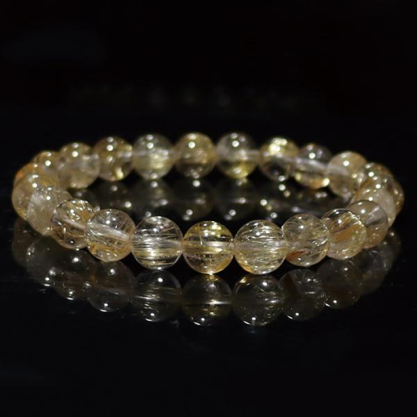 金運・幸運・仕事運の代表的な石。和名「針水晶」と呼ばれ、金線が入っていることから、「金銭」が入るといわれ、金運のお守りに、大変人気の高いパワーストーンです。※約8mm玉※石の入荷時期により、玉の大きさ・ブレスサイズ・石の配置は異なります。※...