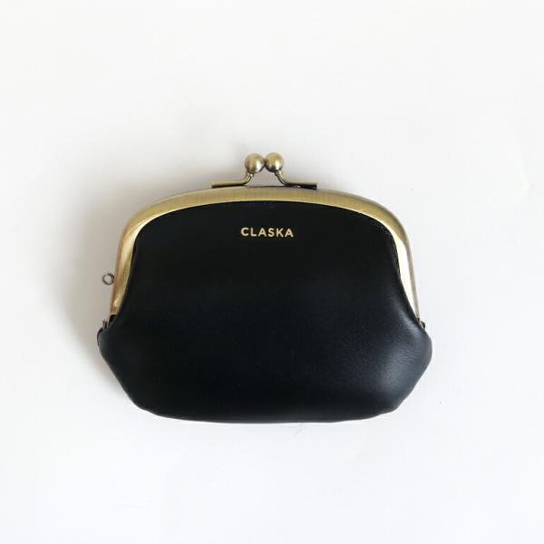財布 がま口 牛革 CLASKA クラスカ レディース ブラック おしゃれ コンパクト kalsac FROG